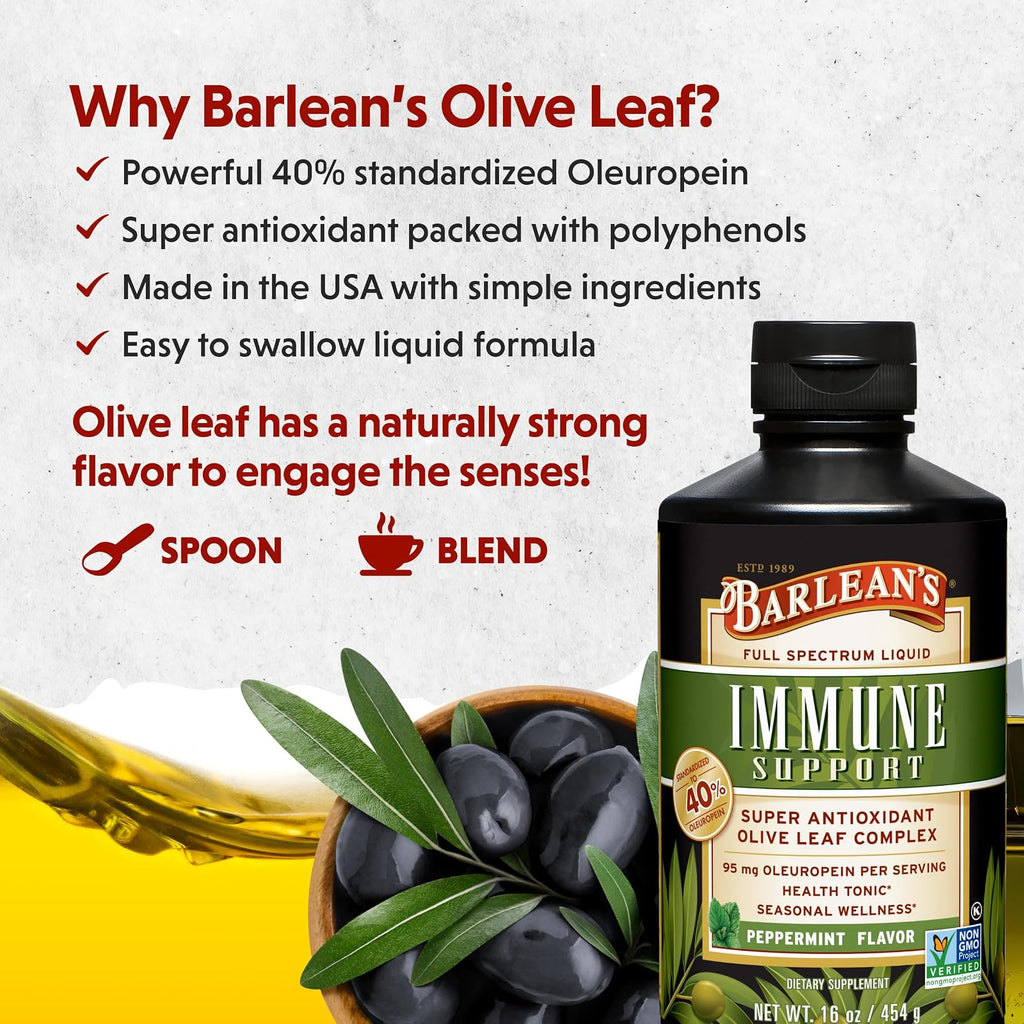 Barlean's olive leaf liquid supplement