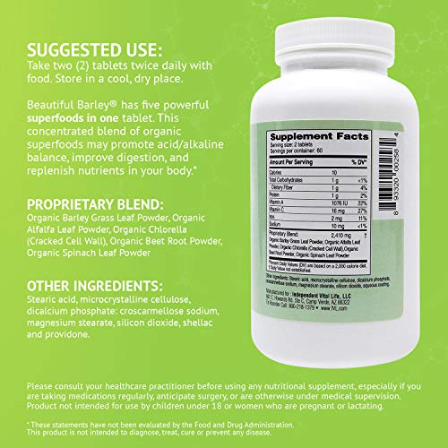 barley tablets for overall health