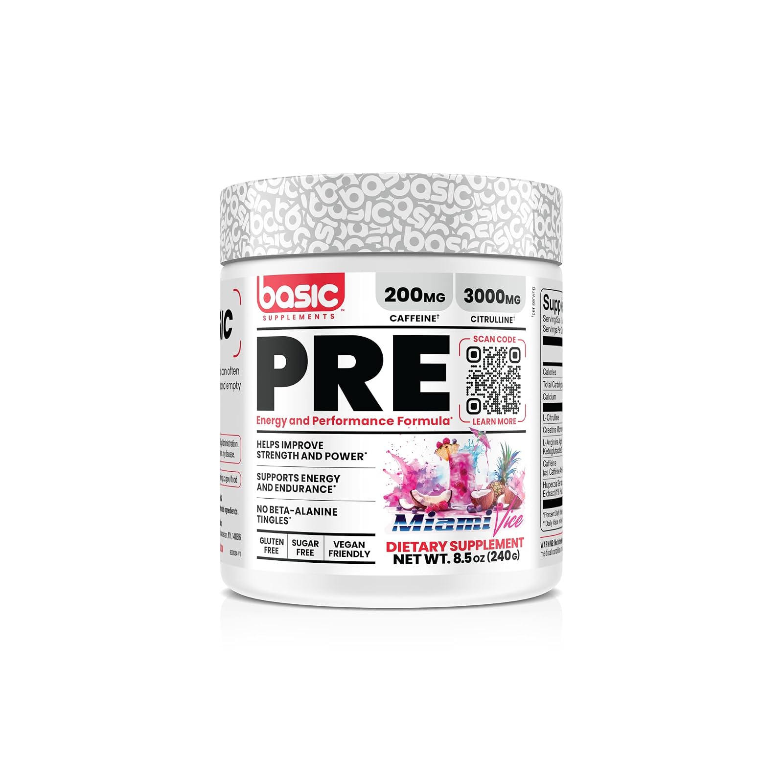 BASIC SUPPLEMENTS pre-workout energy boost