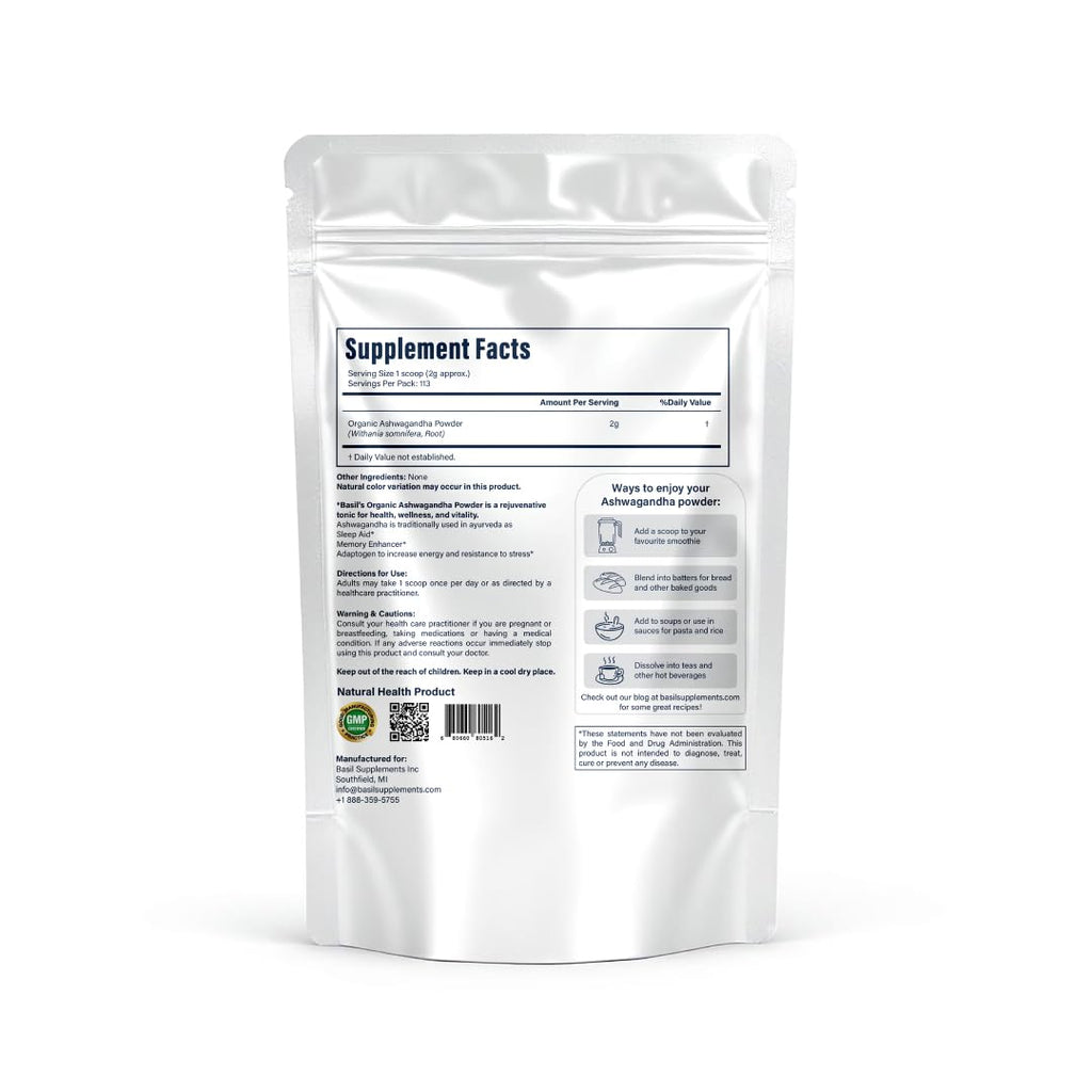 Basil Supplements Ashwagandha for stress relief
