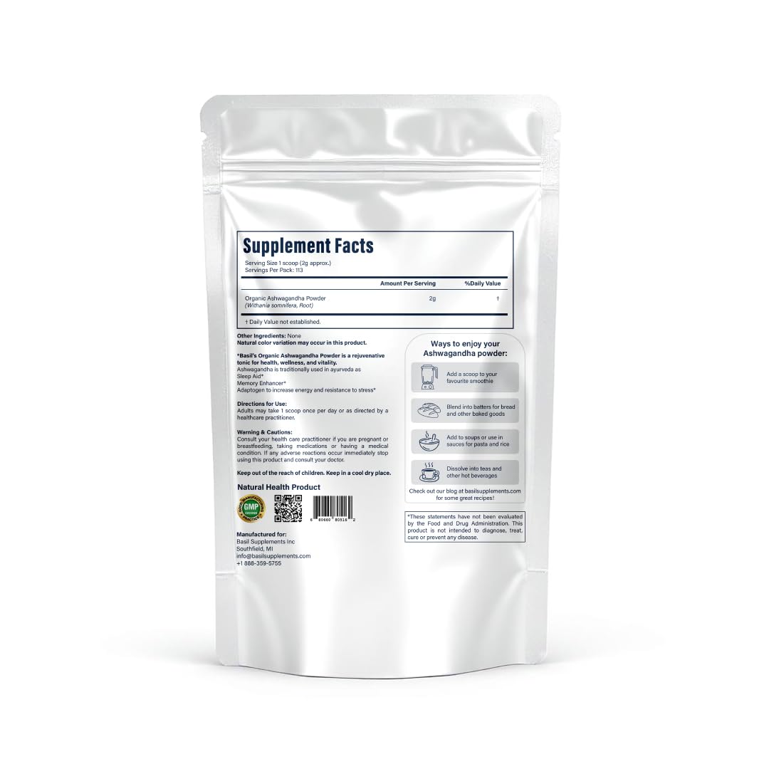 Basil Supplements Ashwagandha for stress relief