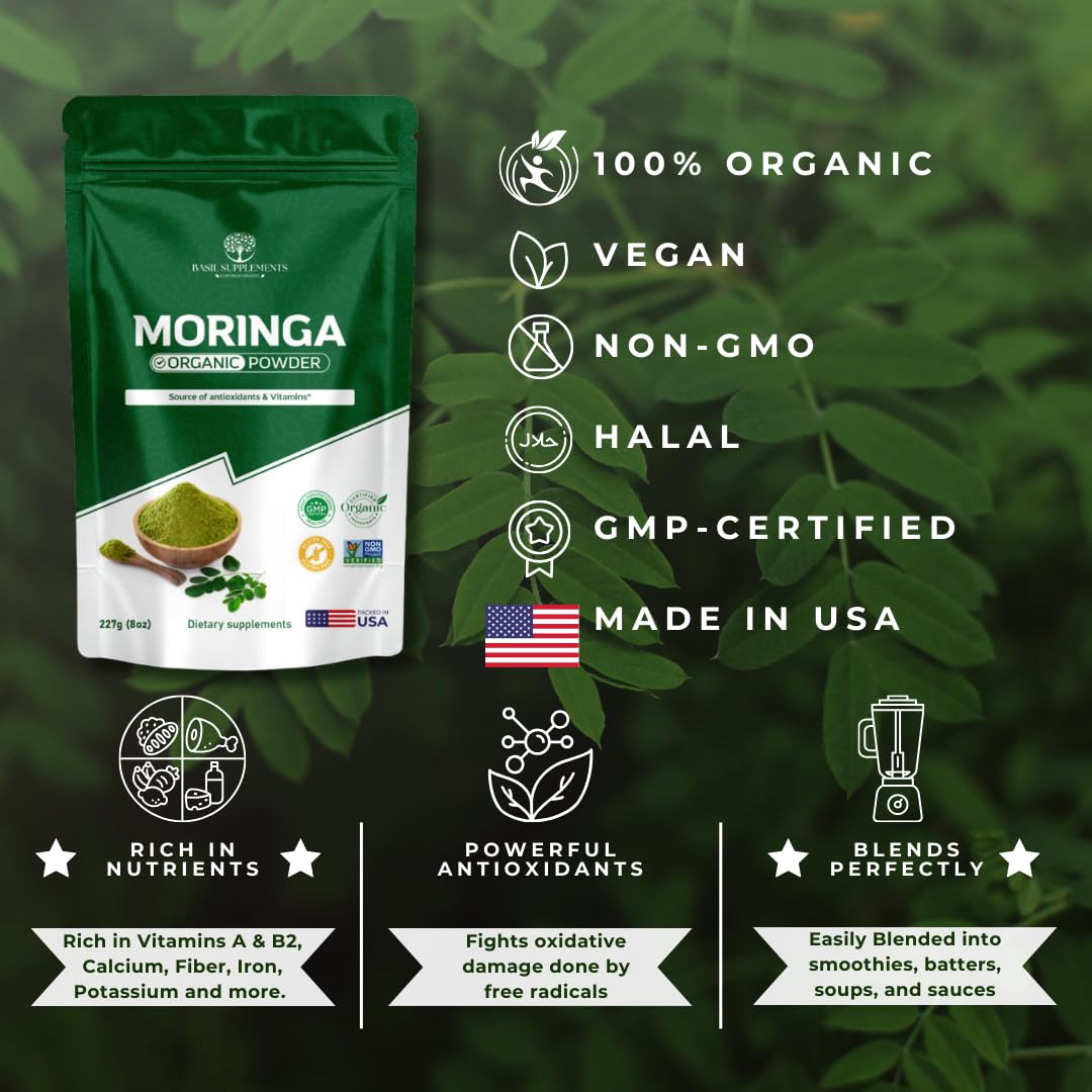 BASIL SUPPLEMENTS moringa leaf powder
