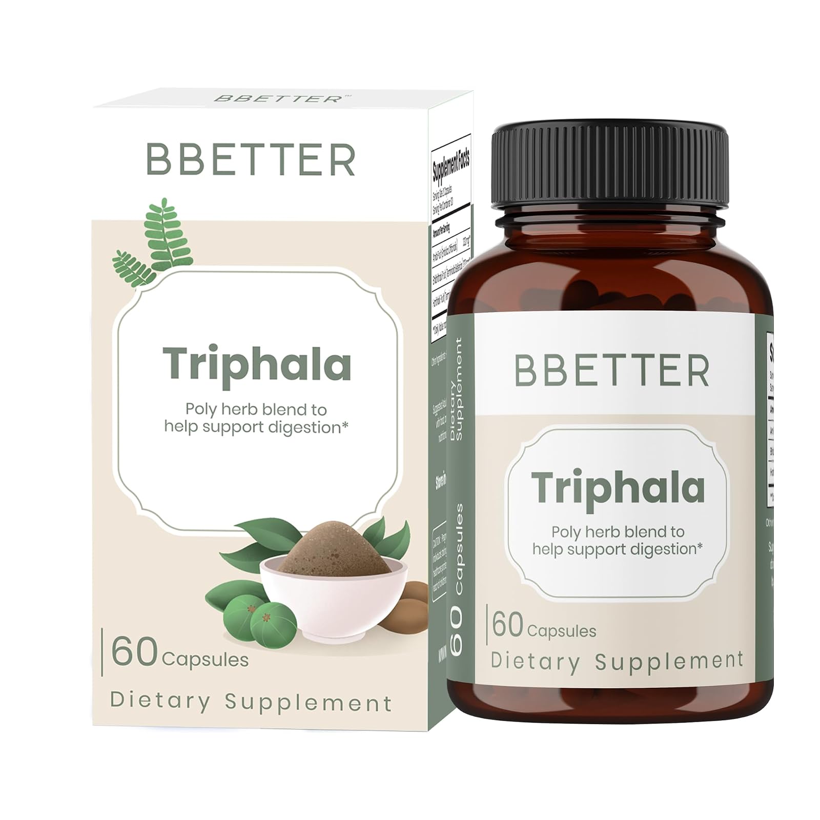 BBETTER Triphala herbal supplement capsules