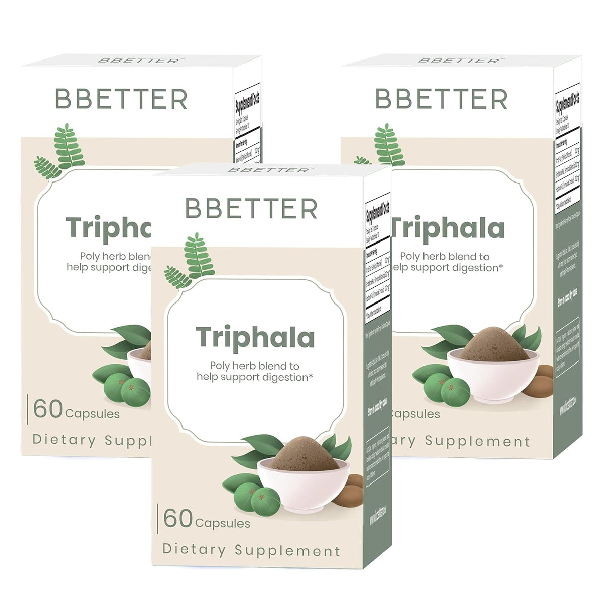 BBETTER Triphala herbal supplement capsules