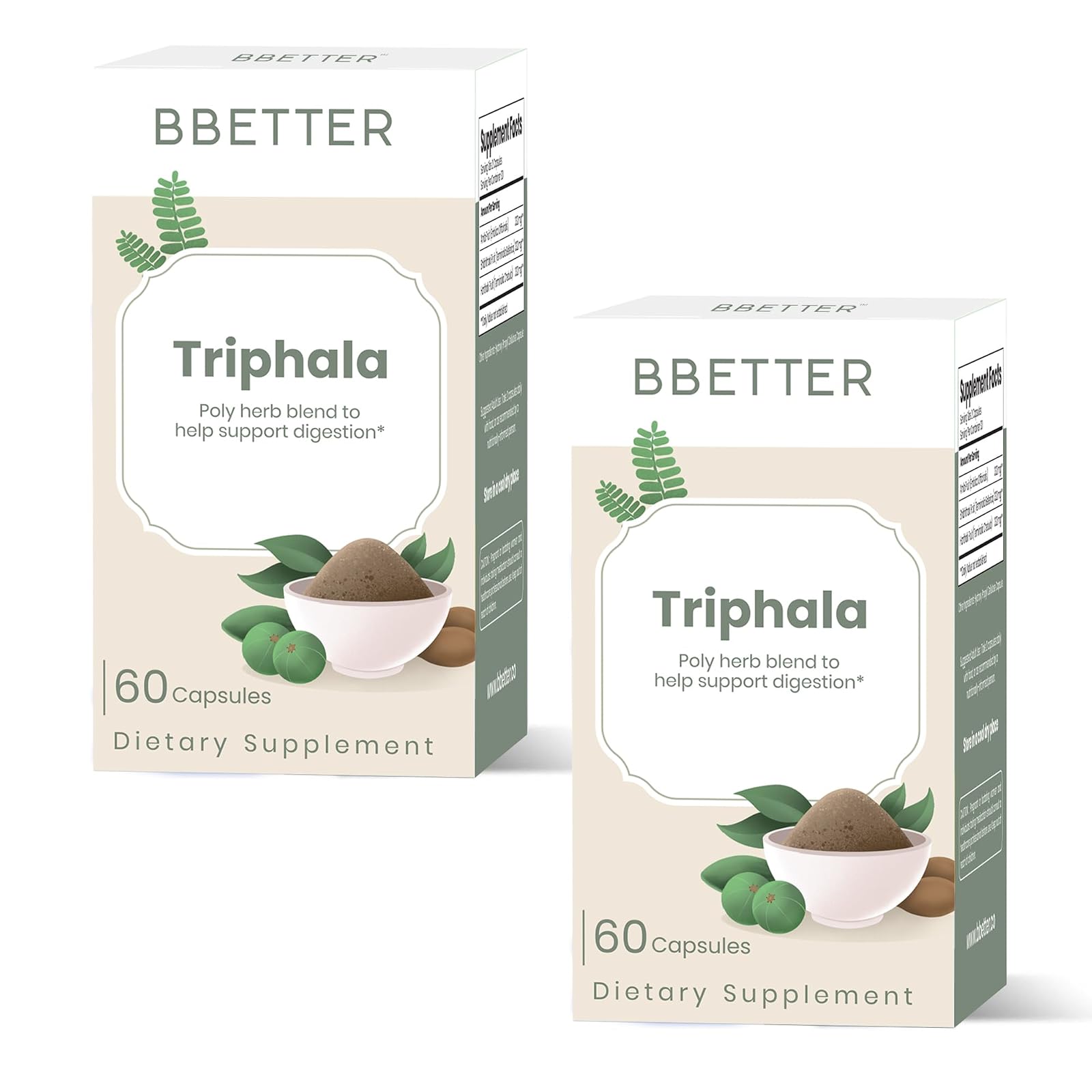 BBETTER Triphala herbal supplement capsules
