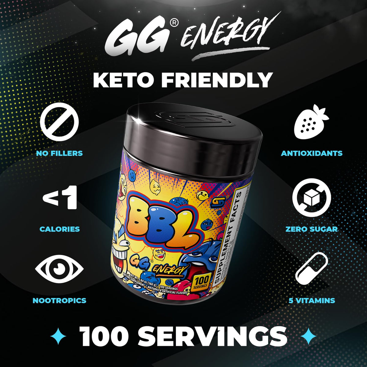 BBL flavour energy supplement for focus