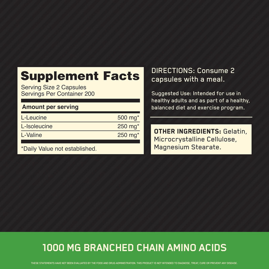 BCAA 1000 mg for workout support