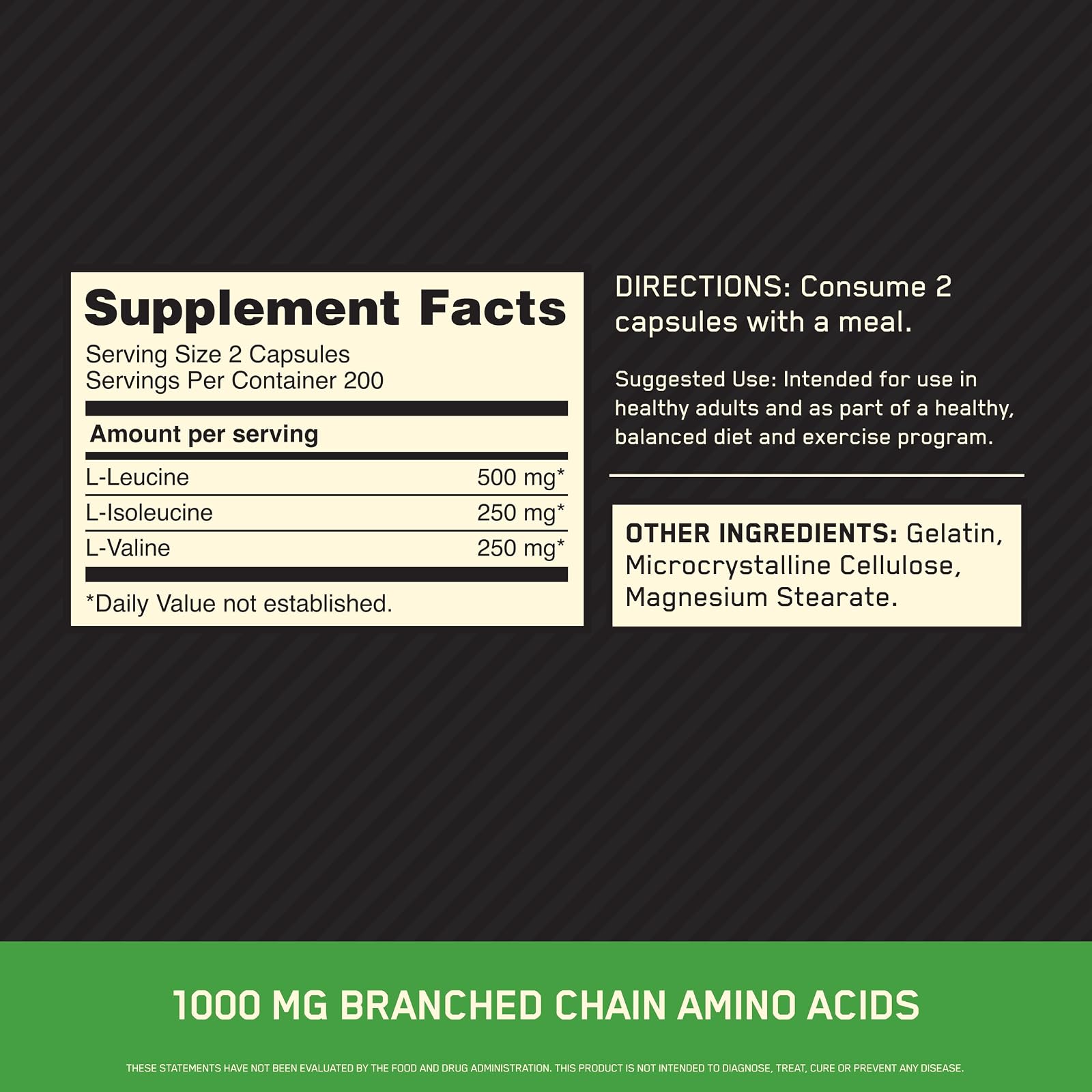 BCAA 1000 mg for workout support