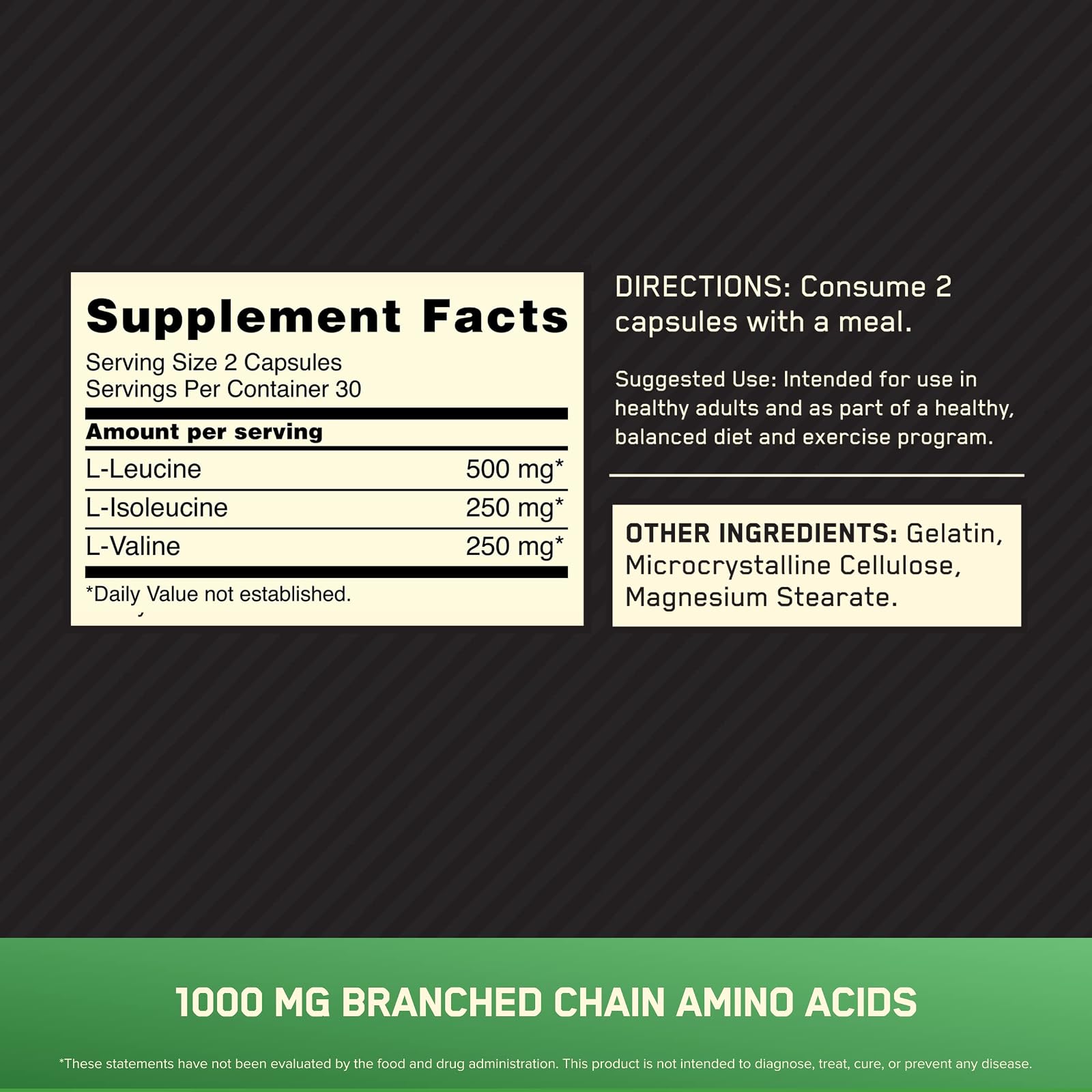BCAA 1000 mg for workout support