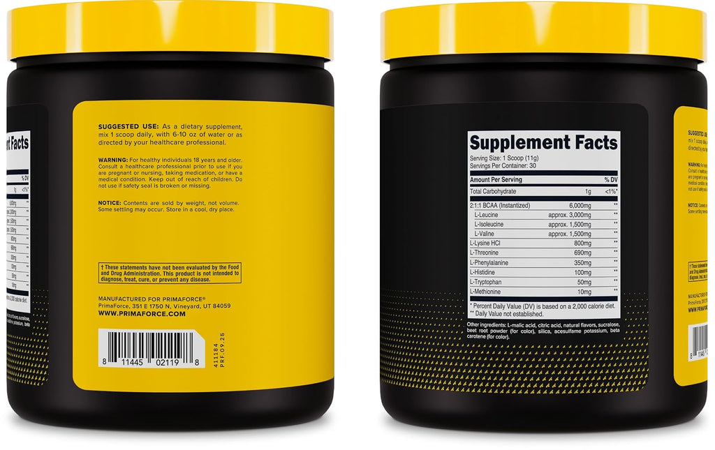 BCAA amino acids for muscle recovery