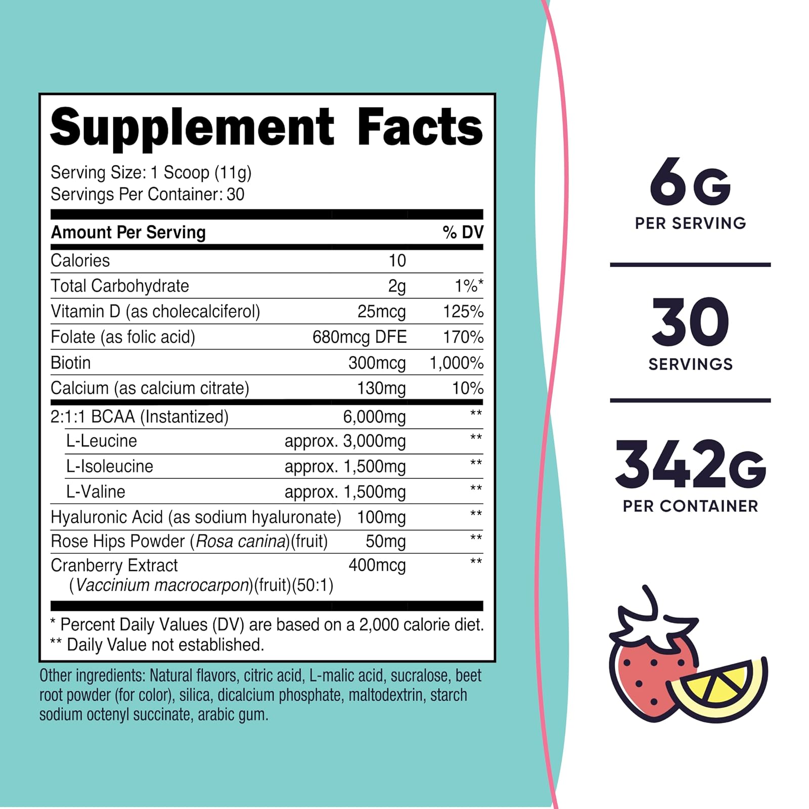 BCAA amino acids for women's fitness
