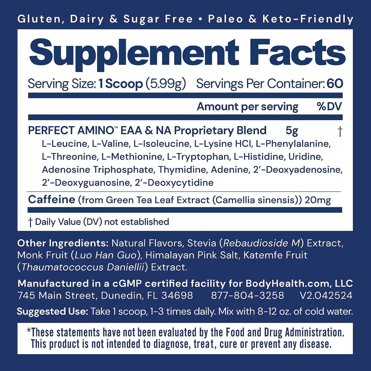 BCAA and amino acids supplement