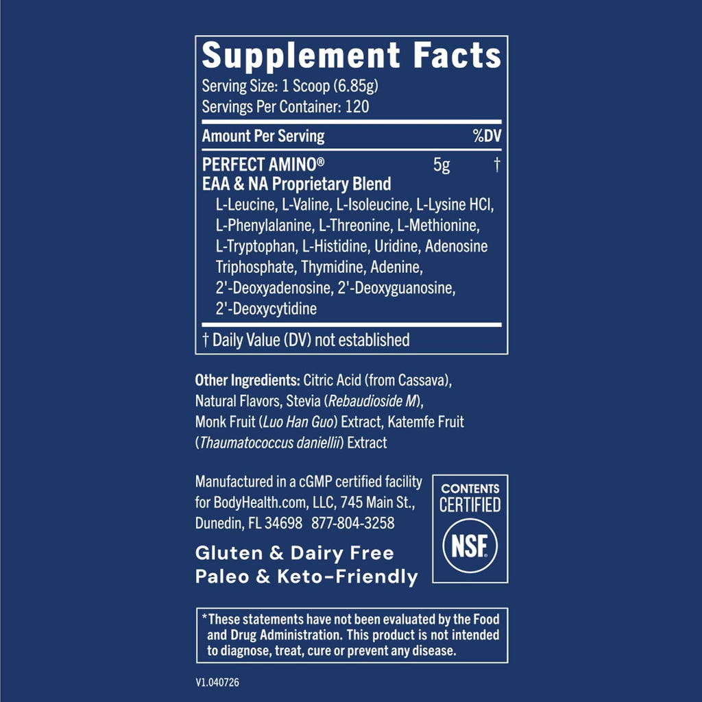 BCAA and EAA supplement for recovery