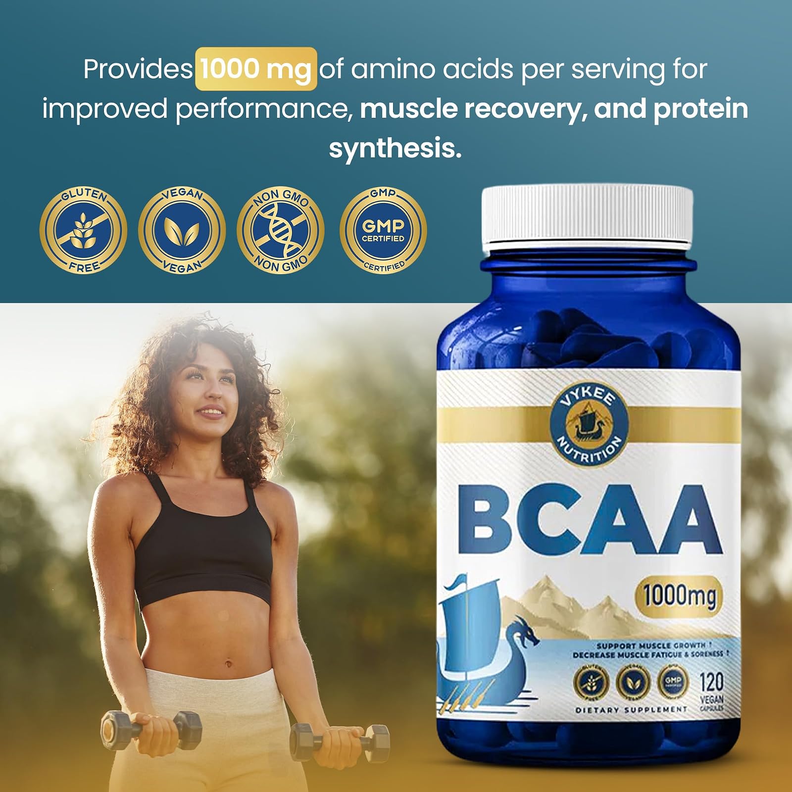 BCAA capsules for enhanced endurance