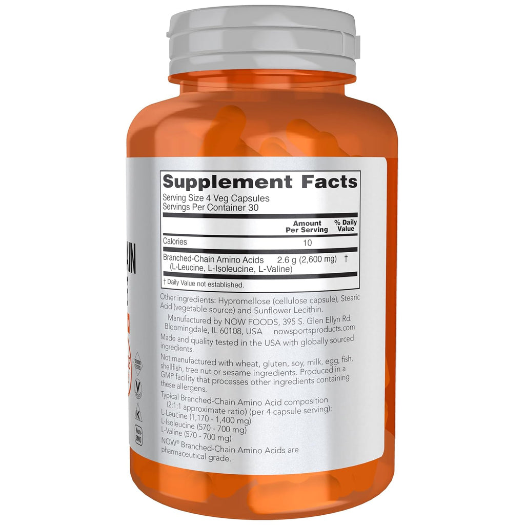 BCAA capsules for workout support