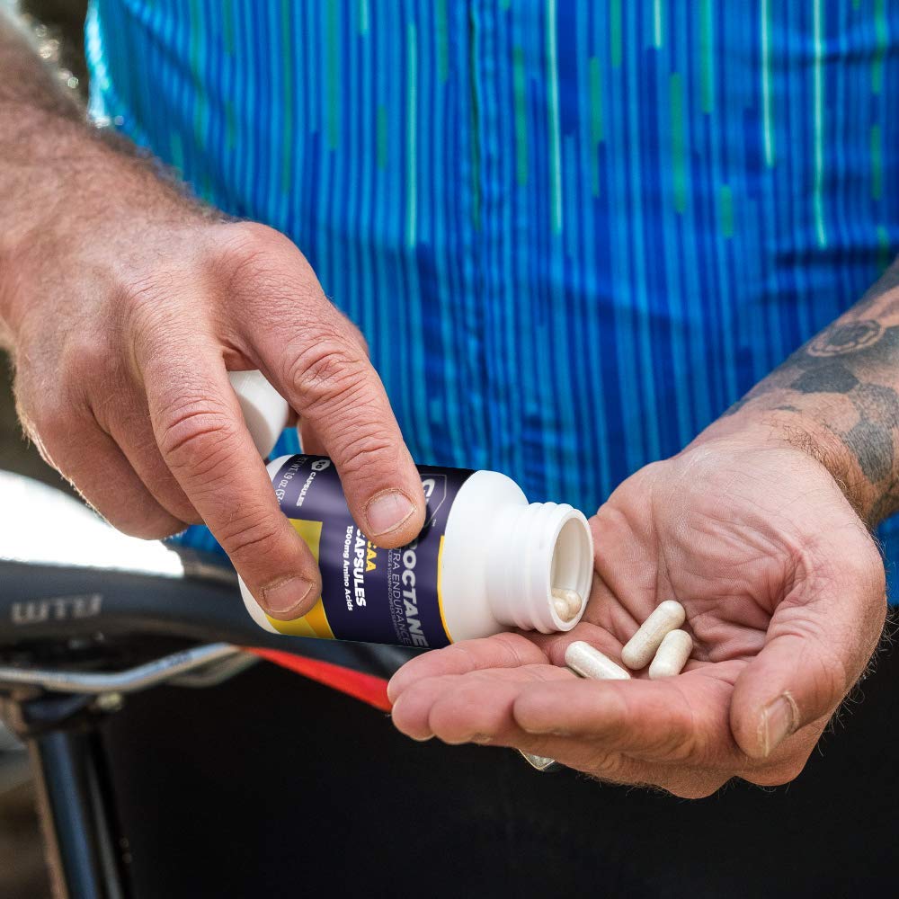 BCAA capsules for workout support