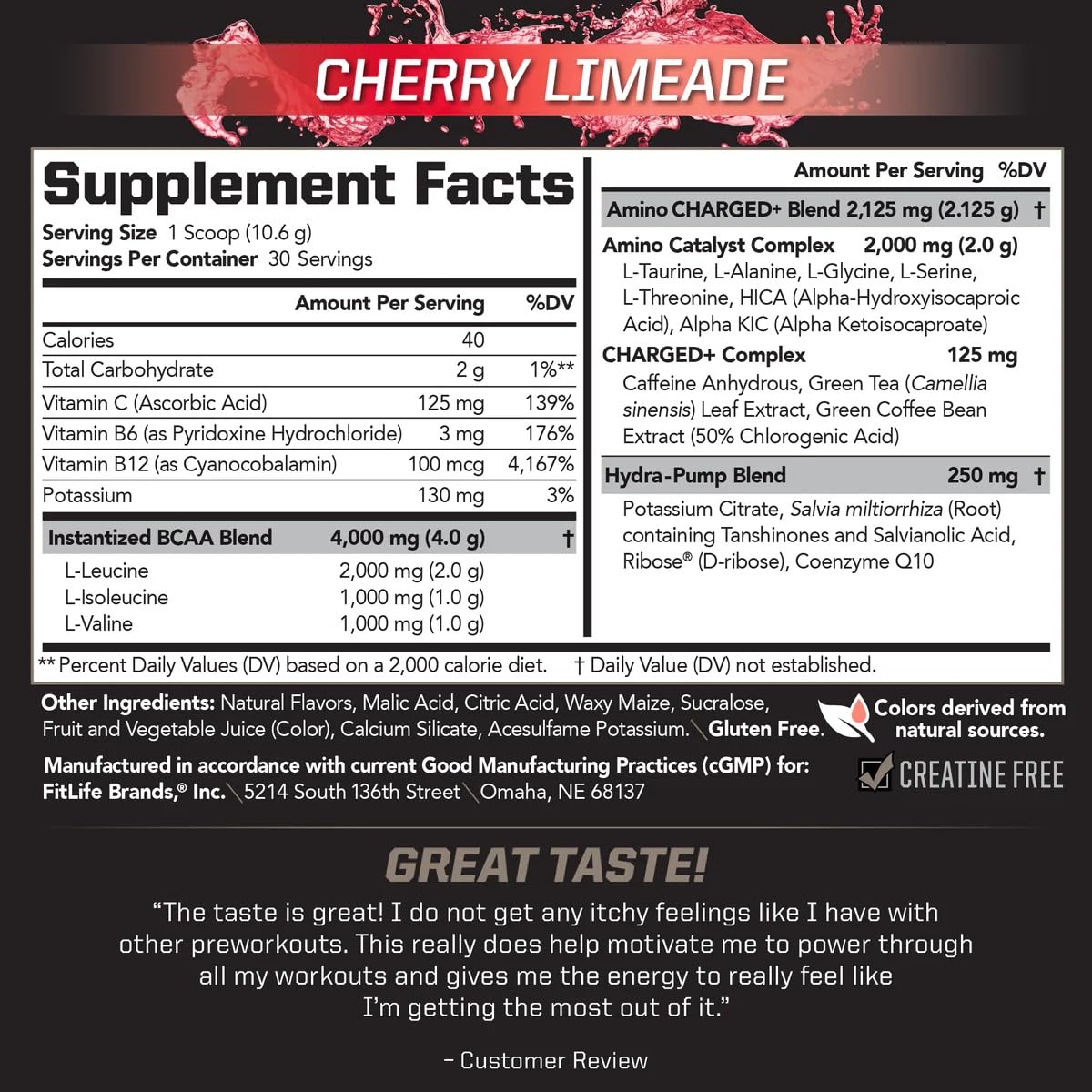 BCAA charged for muscle recovery