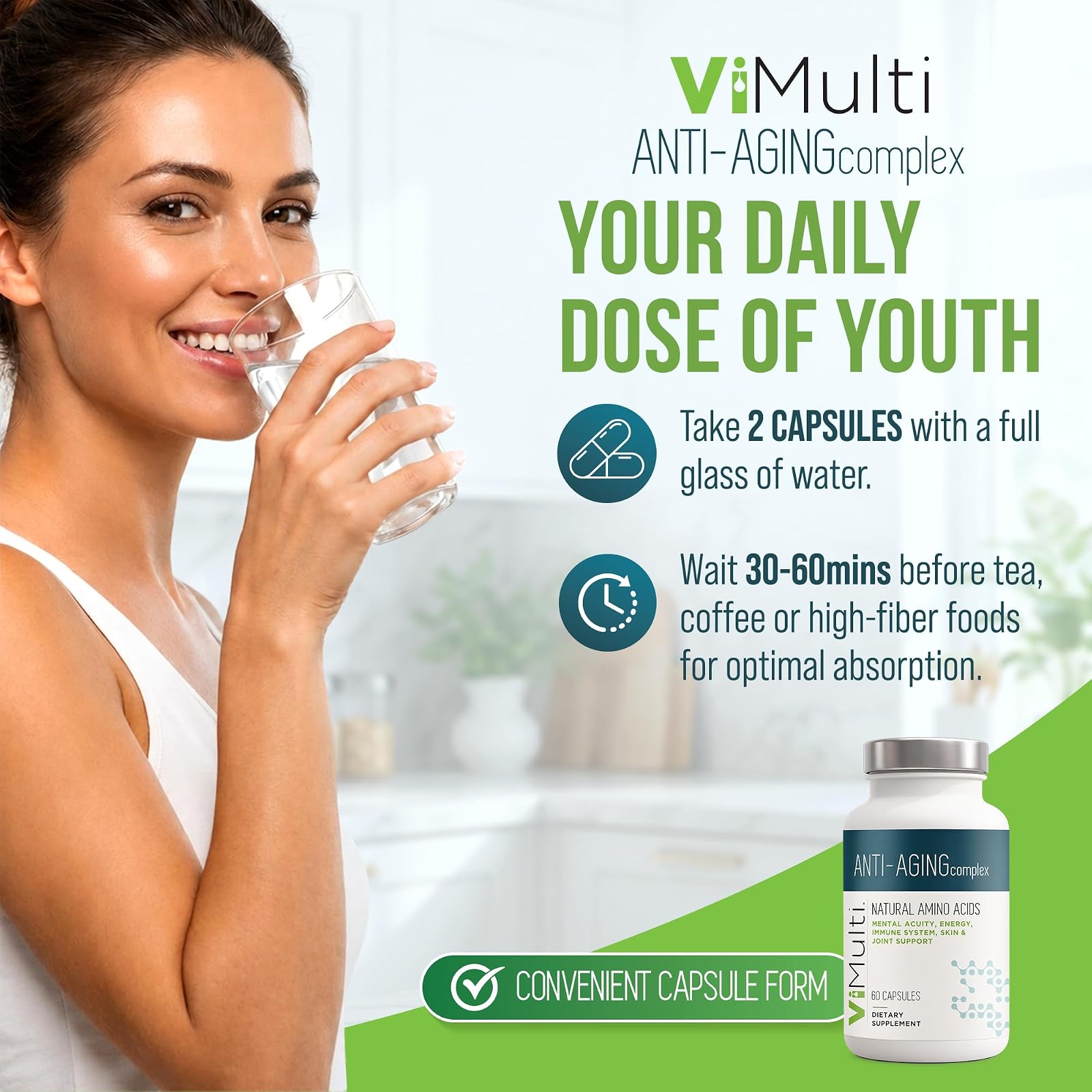 BCAA complex for youthful skin