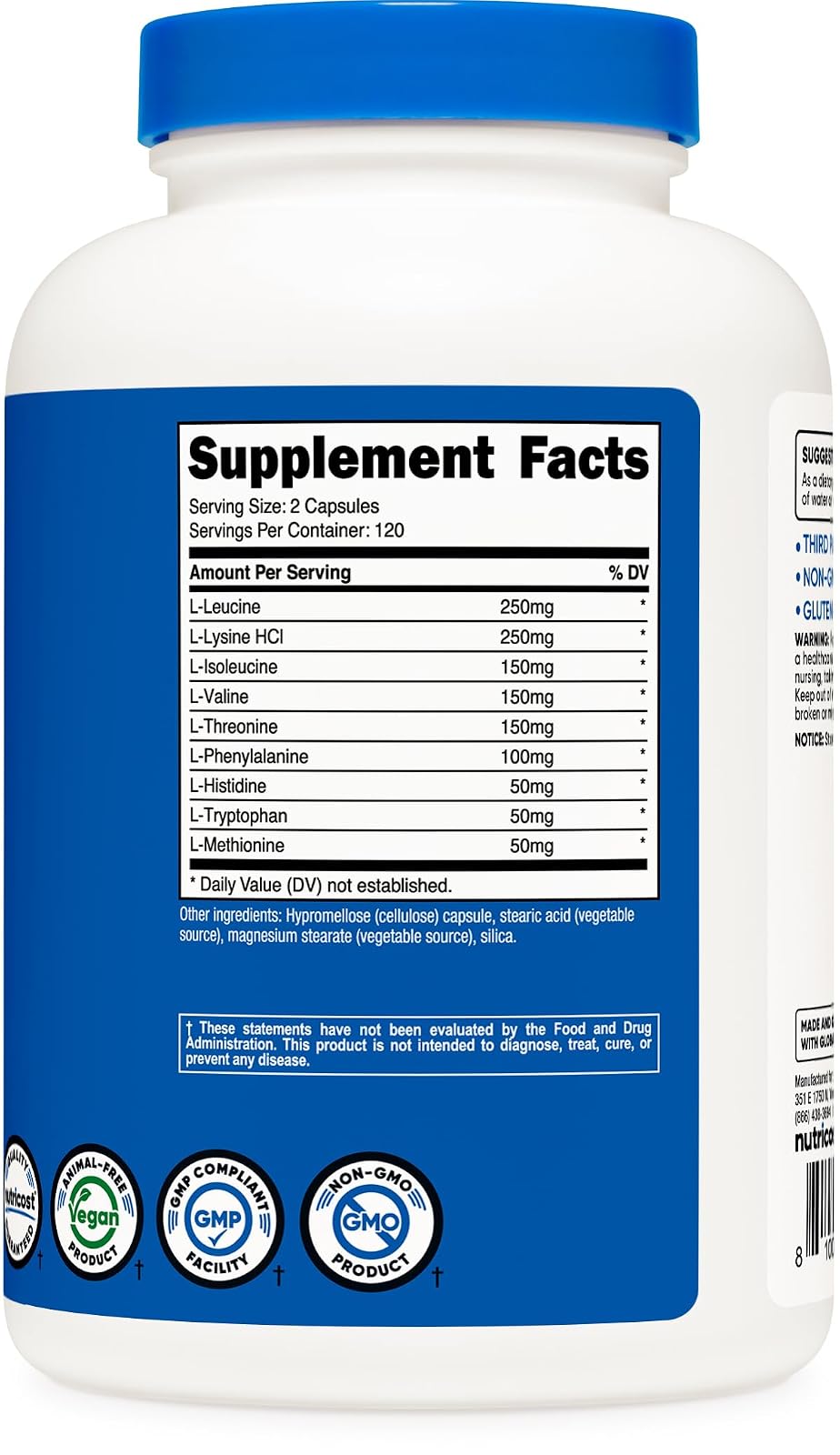 BCAA EAA capsules for optimal hydration