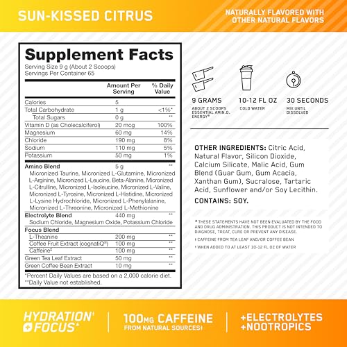 BCAA energy powder for workouts