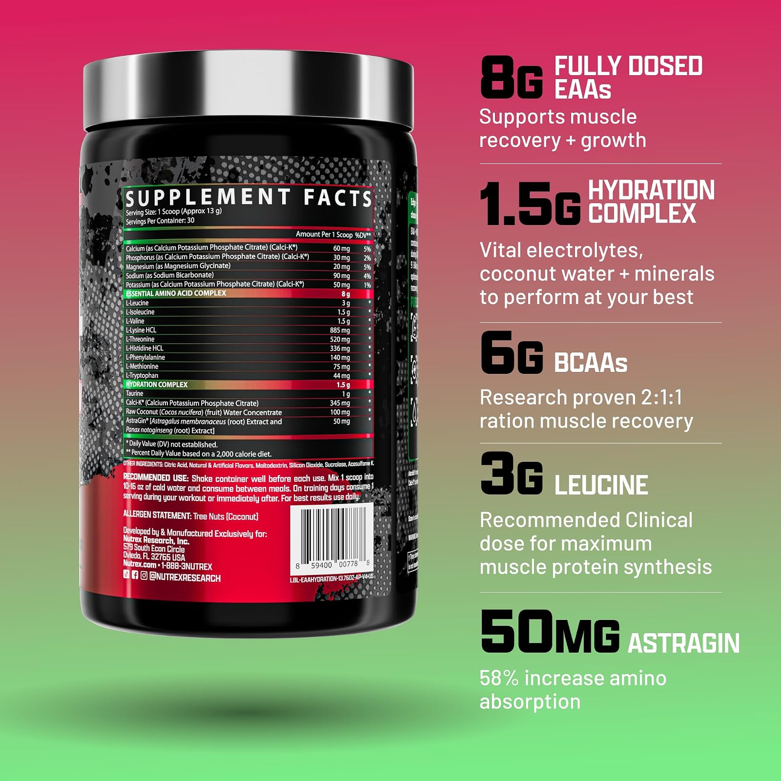 BCAA hydration supplement for athletes