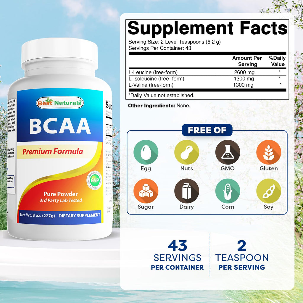 BCAA Powder 8 oz for workout performance