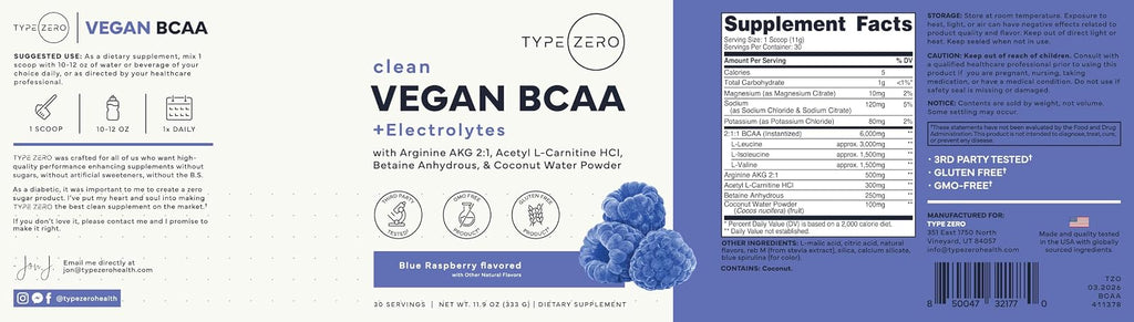 BCAA powder with electrolytes for energy