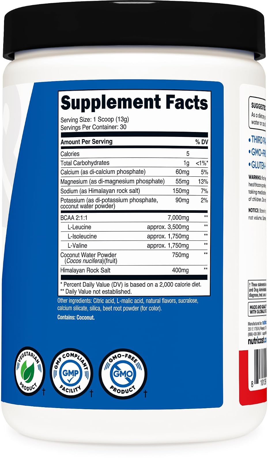 BCAA powder with electrolytes for hydration