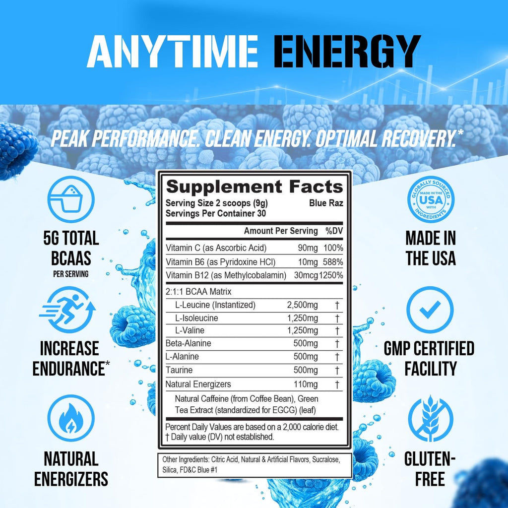 BCAA powder with energizing flavour
