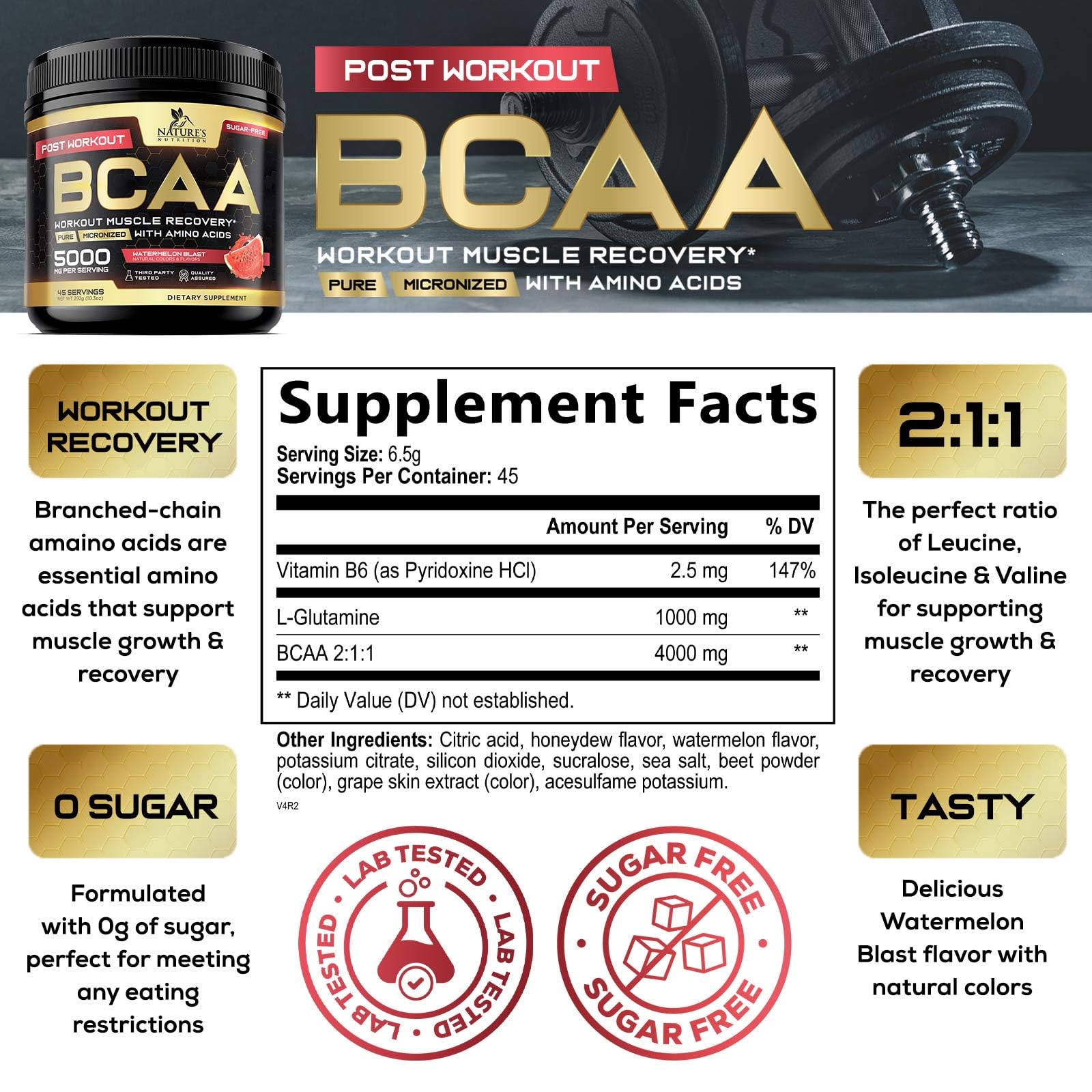 bcaa powder with l-glutamine