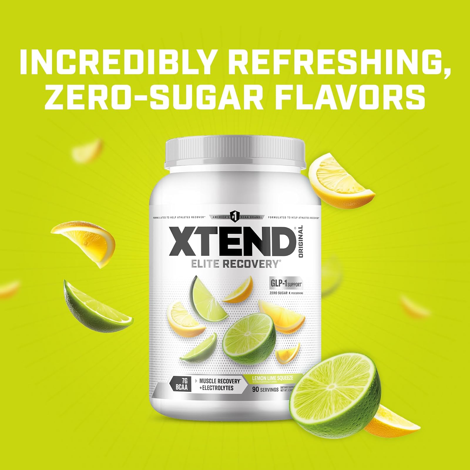 BCAA powder with refreshing lemon lime flavour