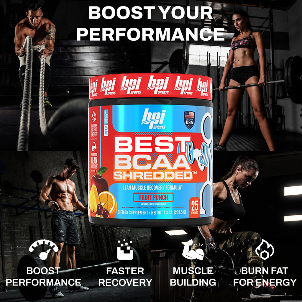 BCAA Shredded enhances workout performance