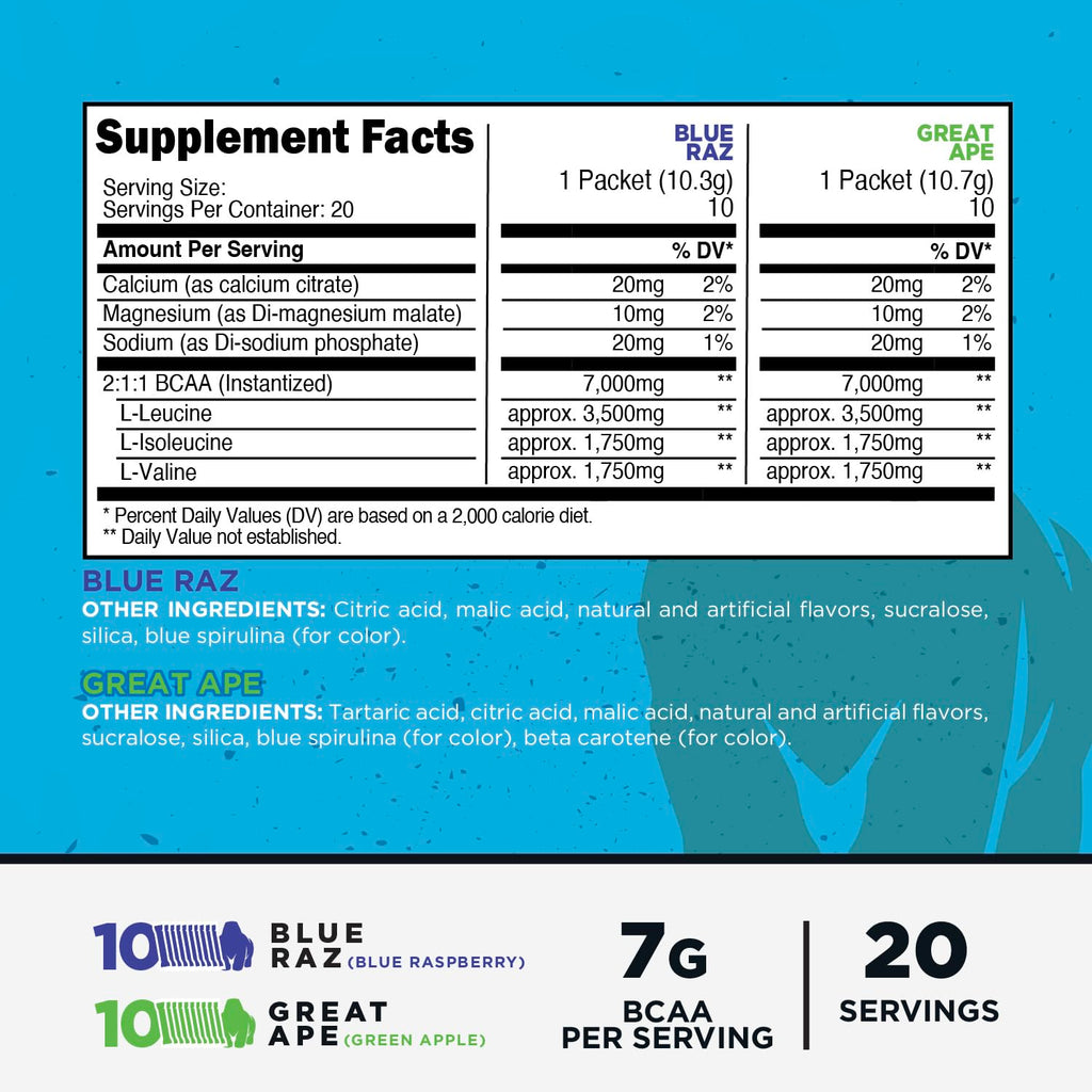 BCAA stickpacks for workout recovery