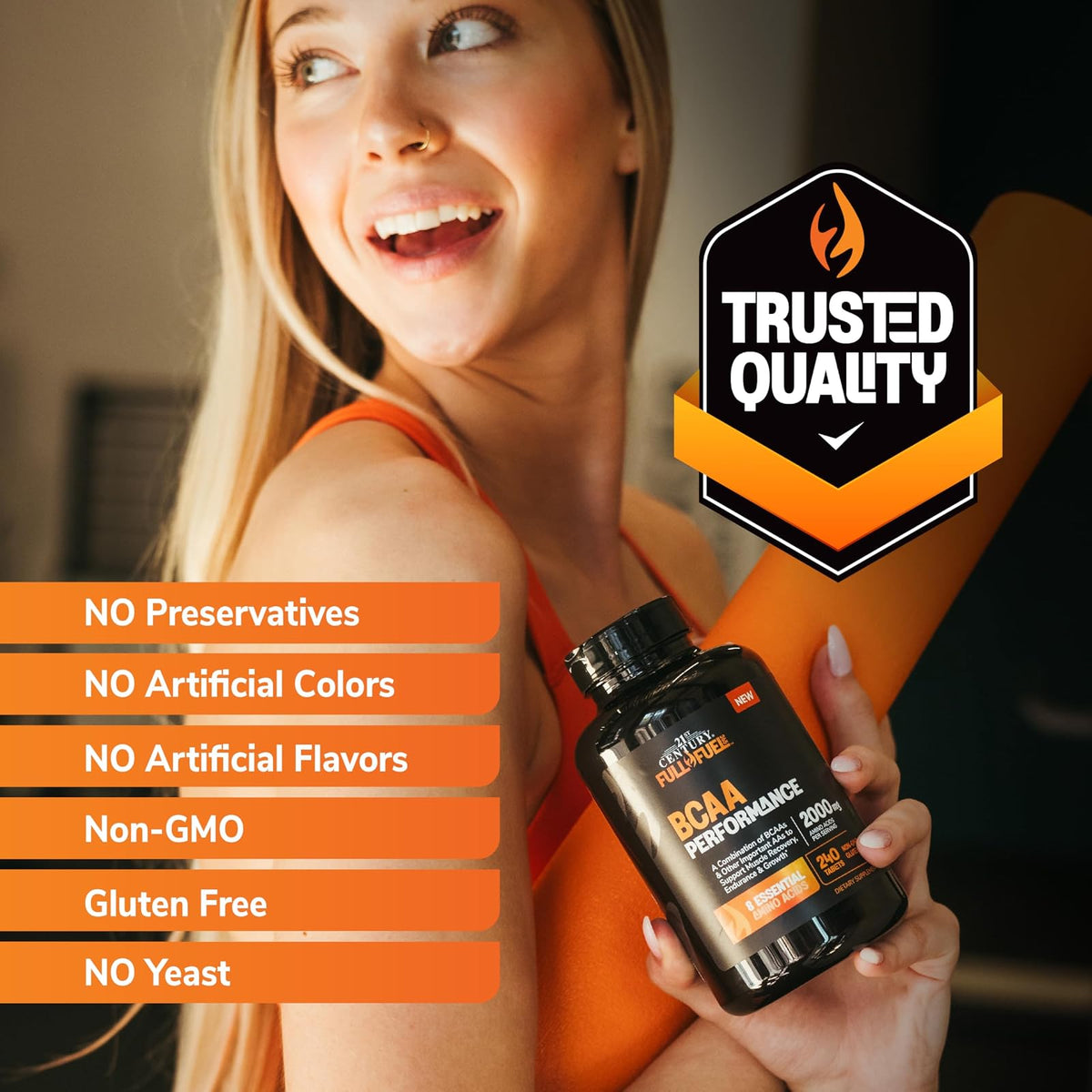 BCAA tablets for workout support
