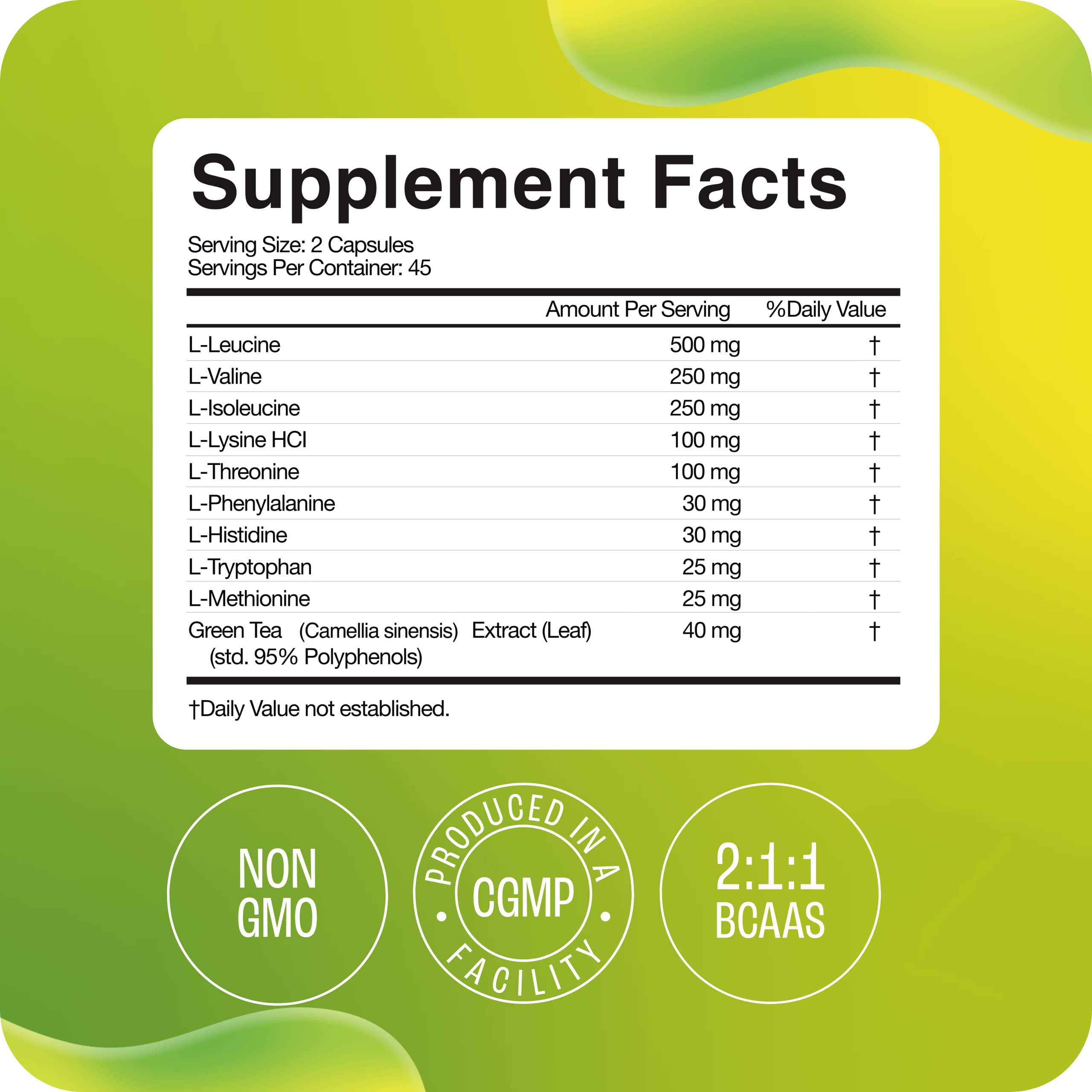 BCAAs capsules for workout performance