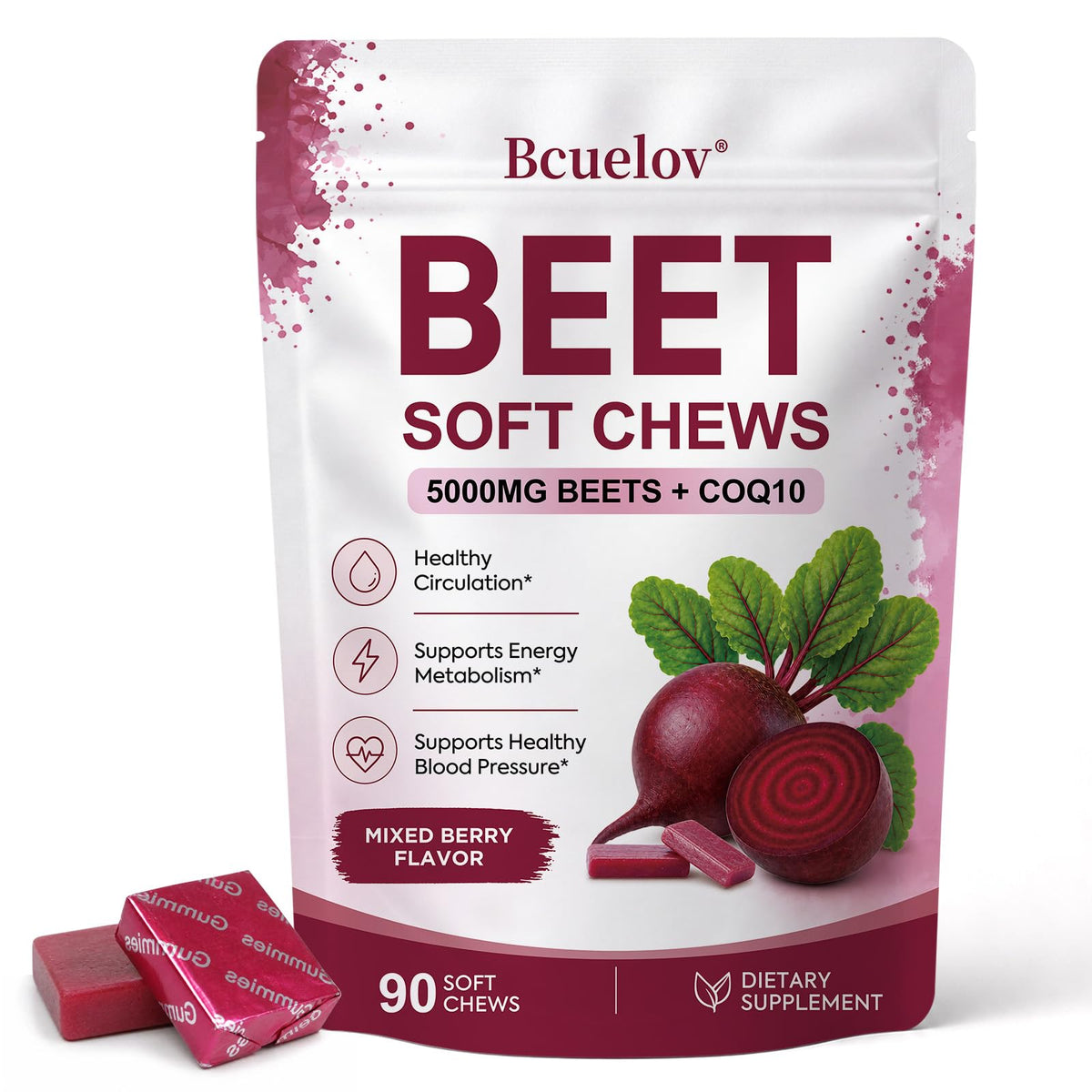 Bcuelov beet root chews for heart health