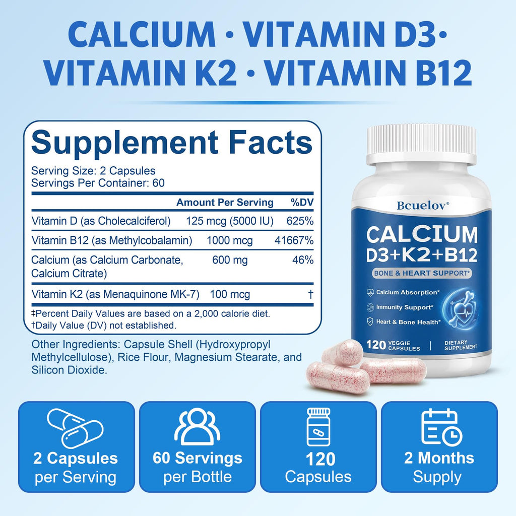 Bcuelov Calcium and K2 benefits