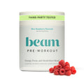 BEAM pre-workout powder blue raspberry