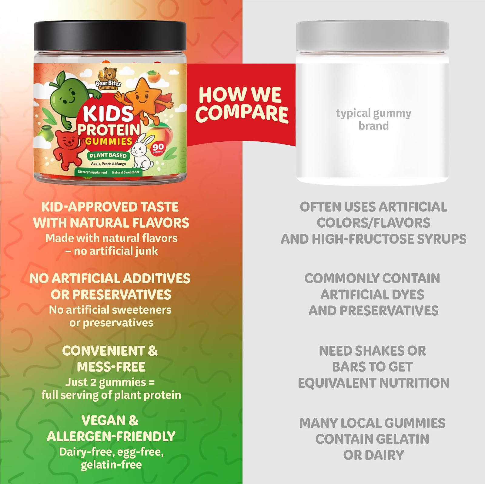 Bear Bites gummy vitamins for growth
