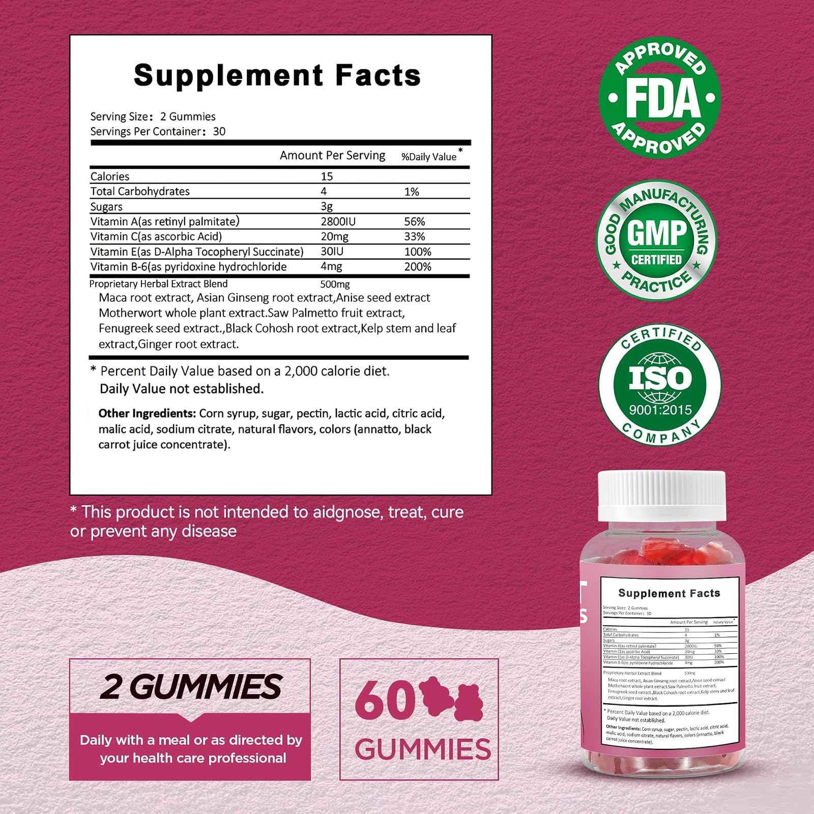 bear shape multivitamins for women