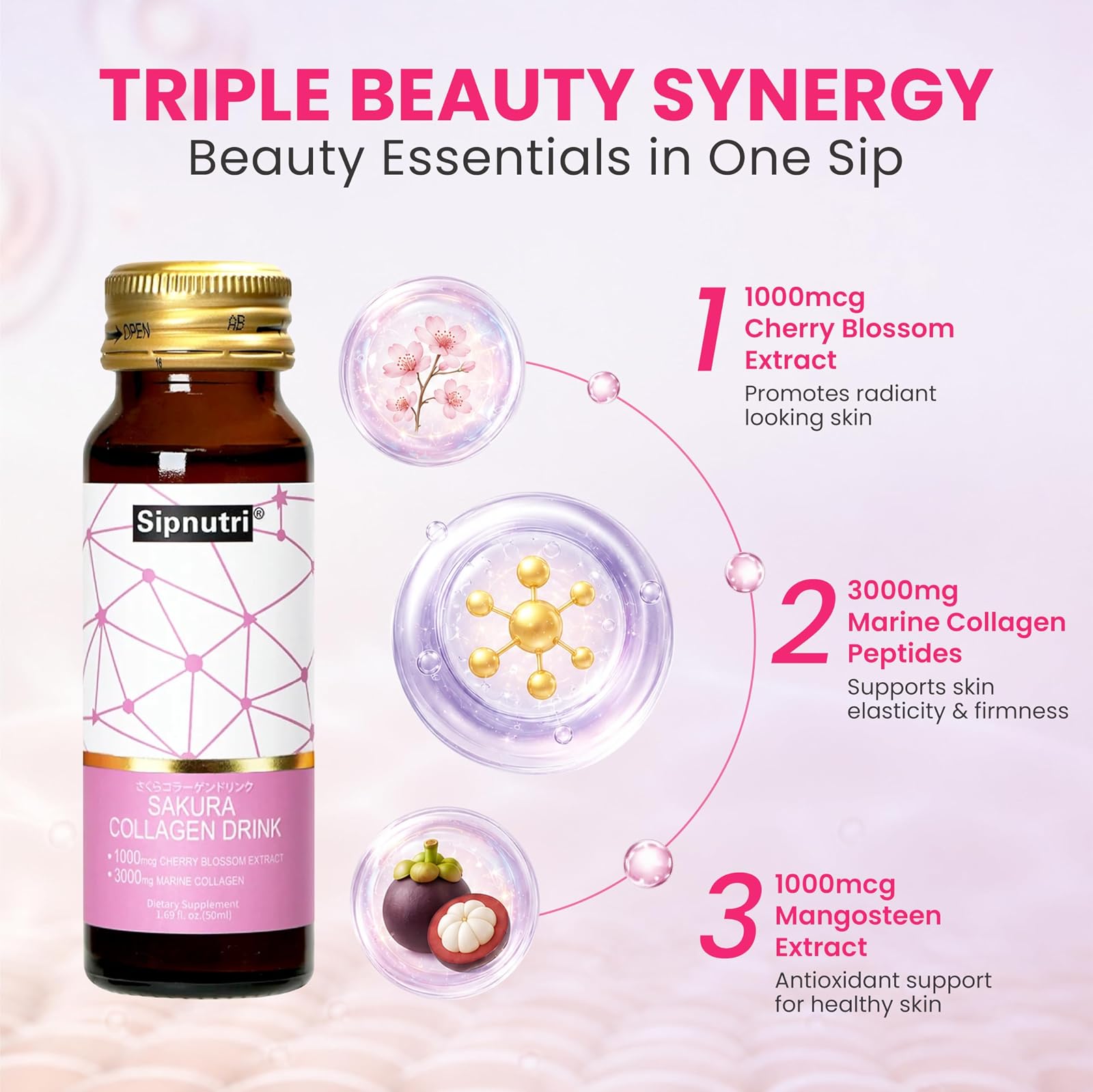 beauty drink with Japanese collagen