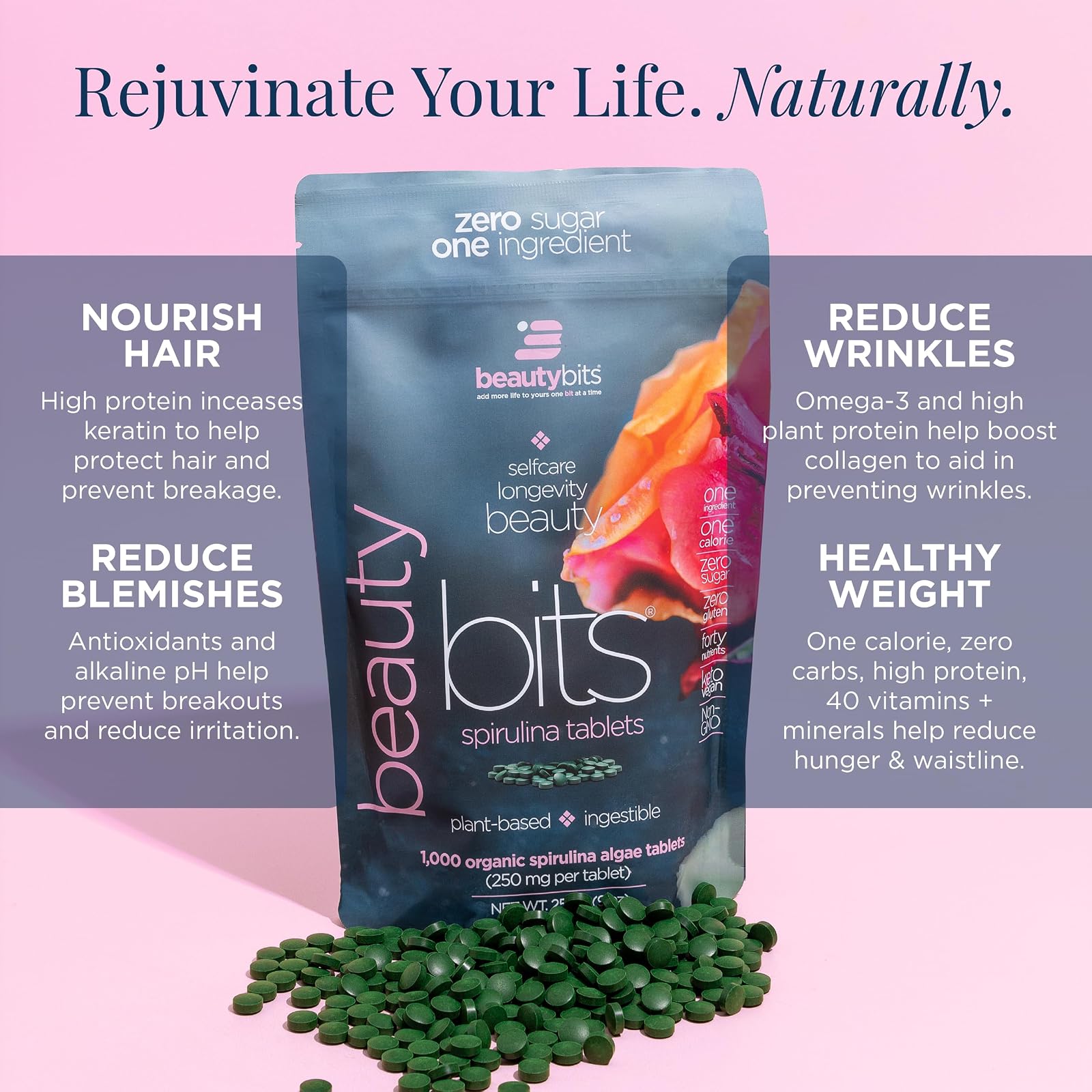 BEAUTYbits spirulina for energy boost