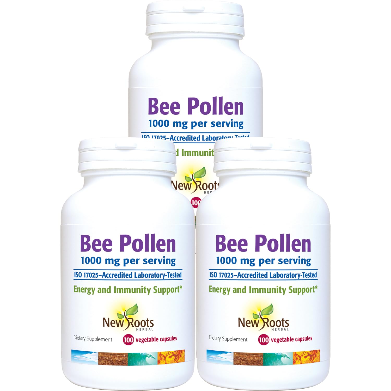 Bee pollen capsules for energy