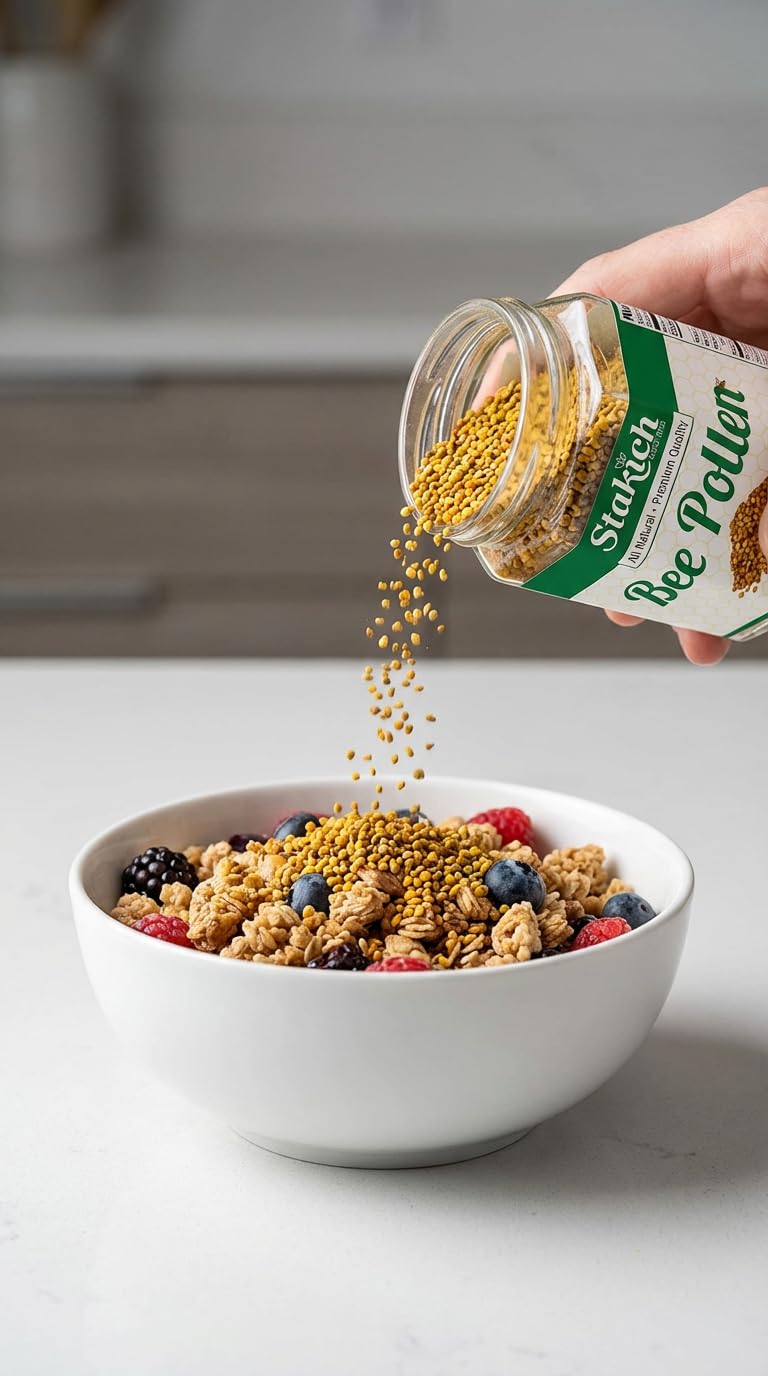 Bee pollen granules for enhanced vitality