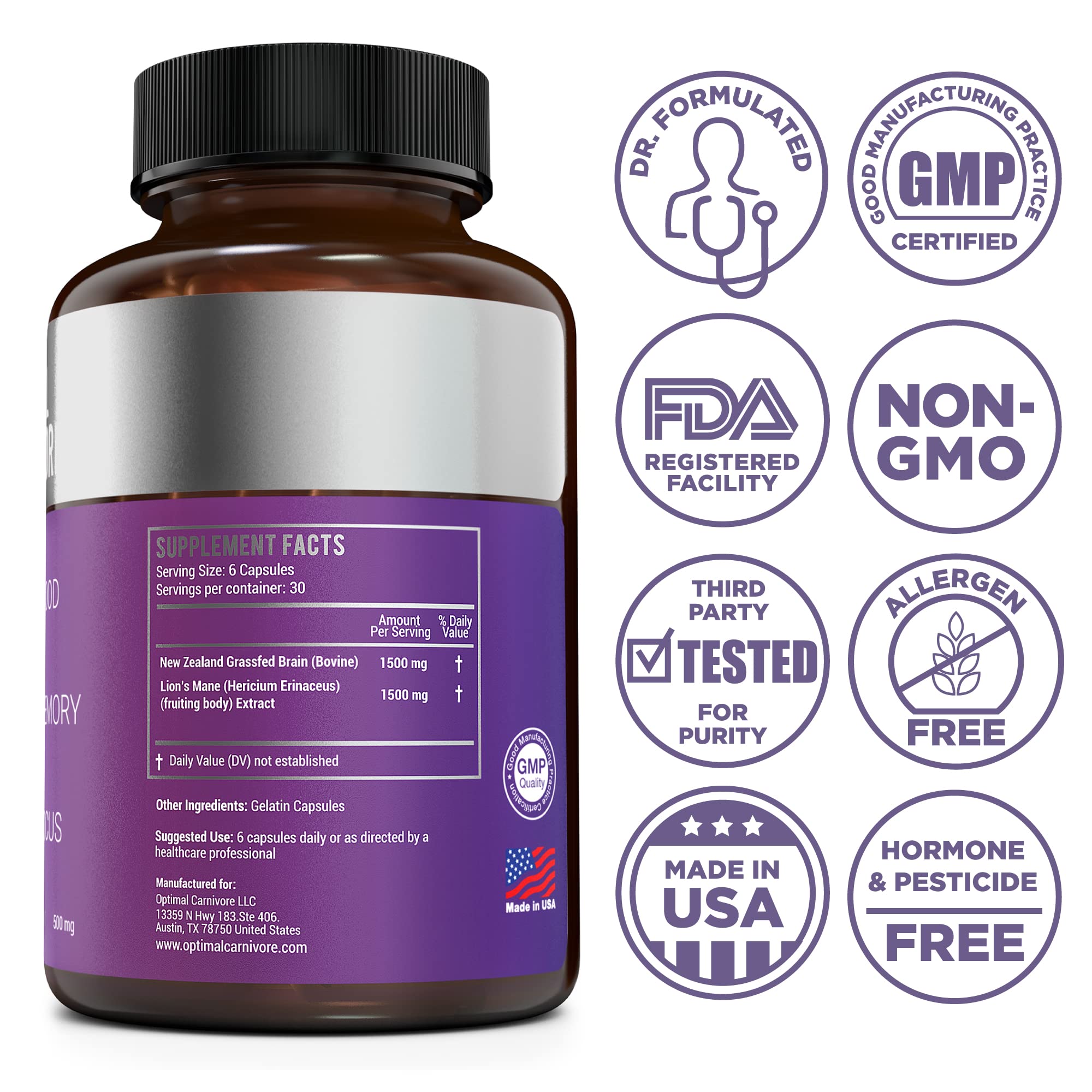 beef brain capsules for cognitive support