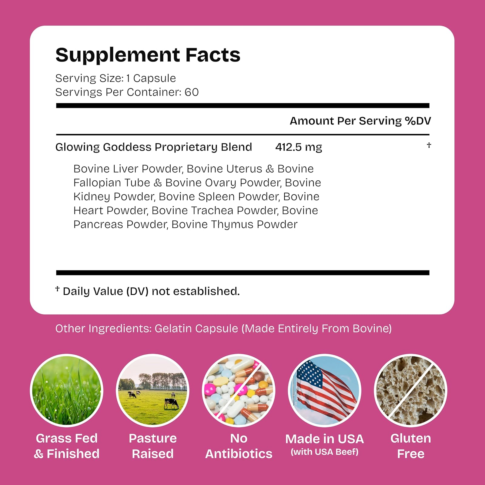Beef organ capsules for men's health