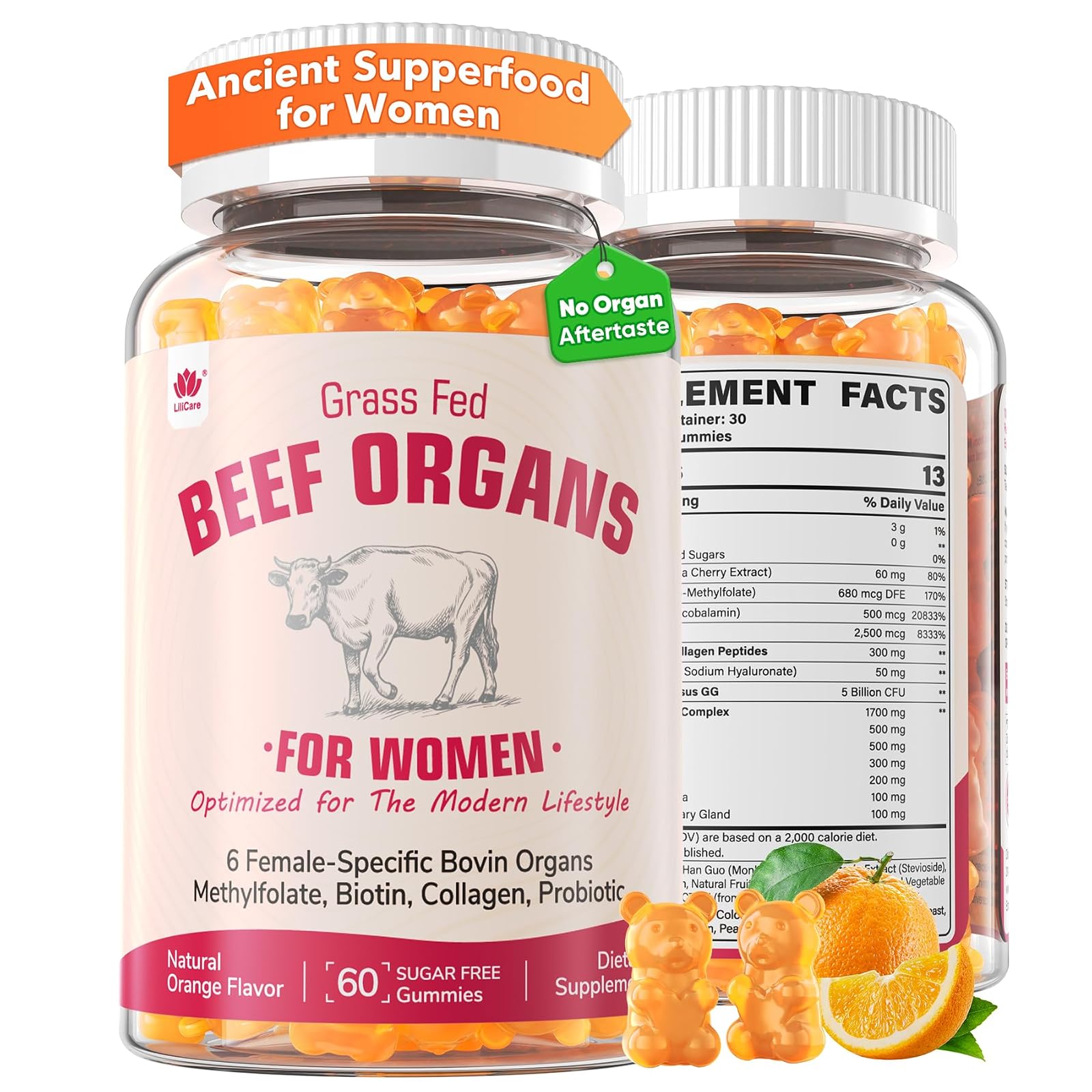 Beef Organs women's multivitamin gummies