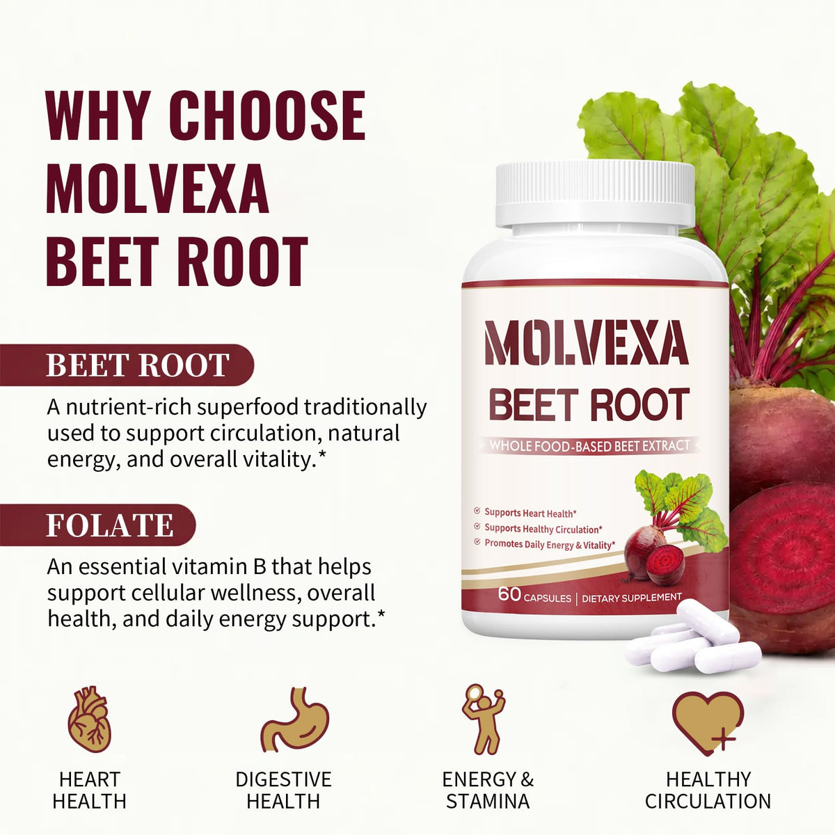 Beet Root 500 mg for heart health