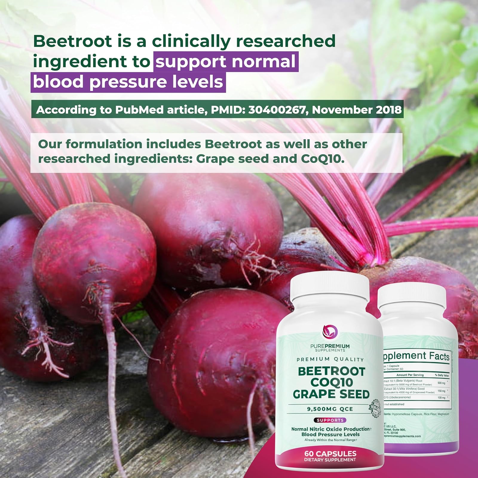 Beet root capsules for detox support
