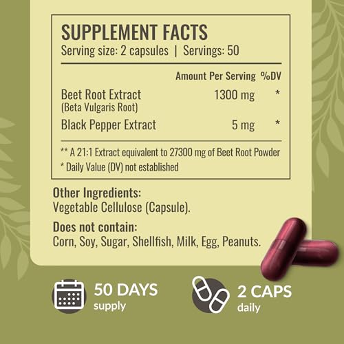 Beet root capsules for natural wellness